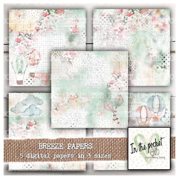 Printable Papers Journal Summer July breeze Digital | Etsy