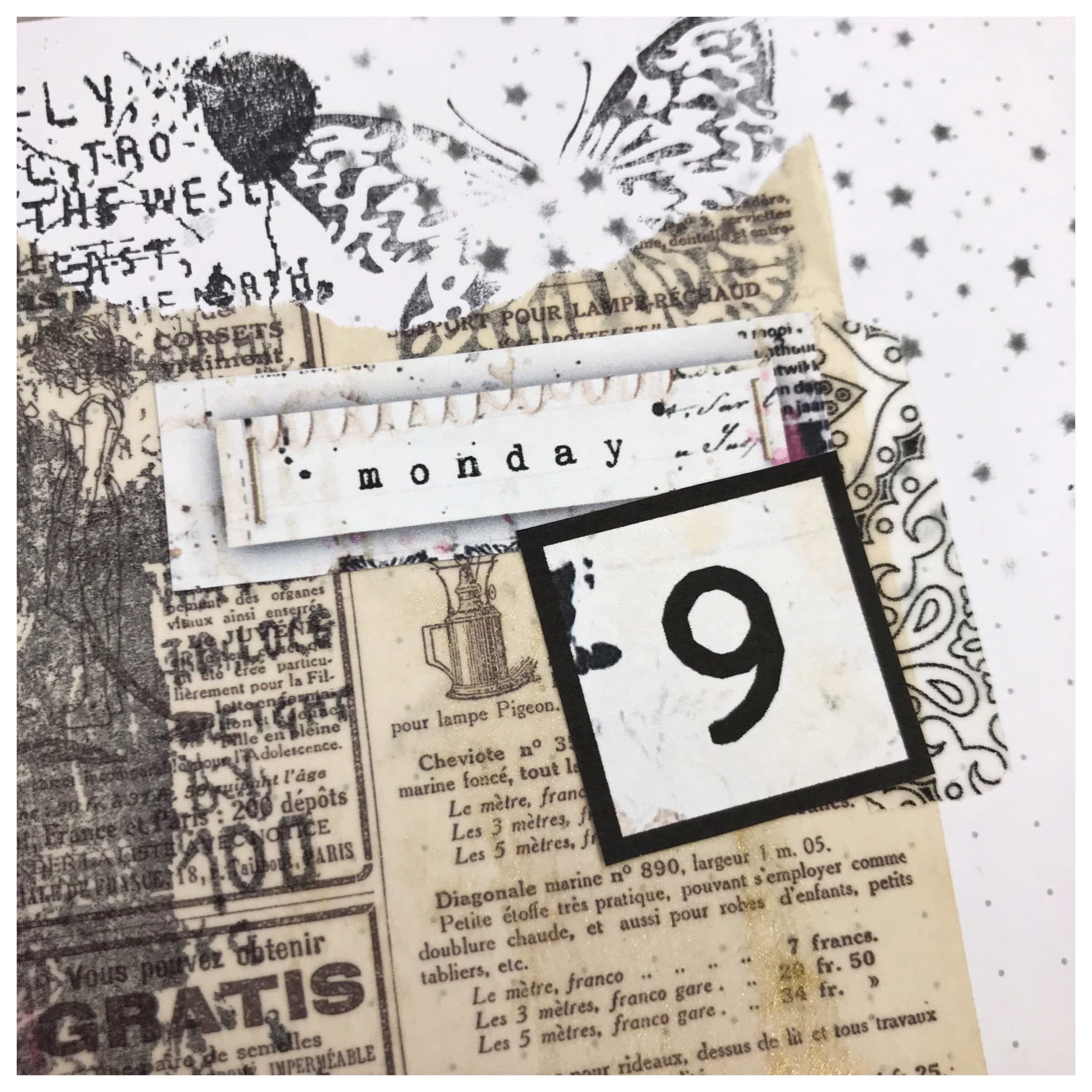 Dates, Printable, Digital Download, Scrapbook, Journal, Paper, Vintage ...