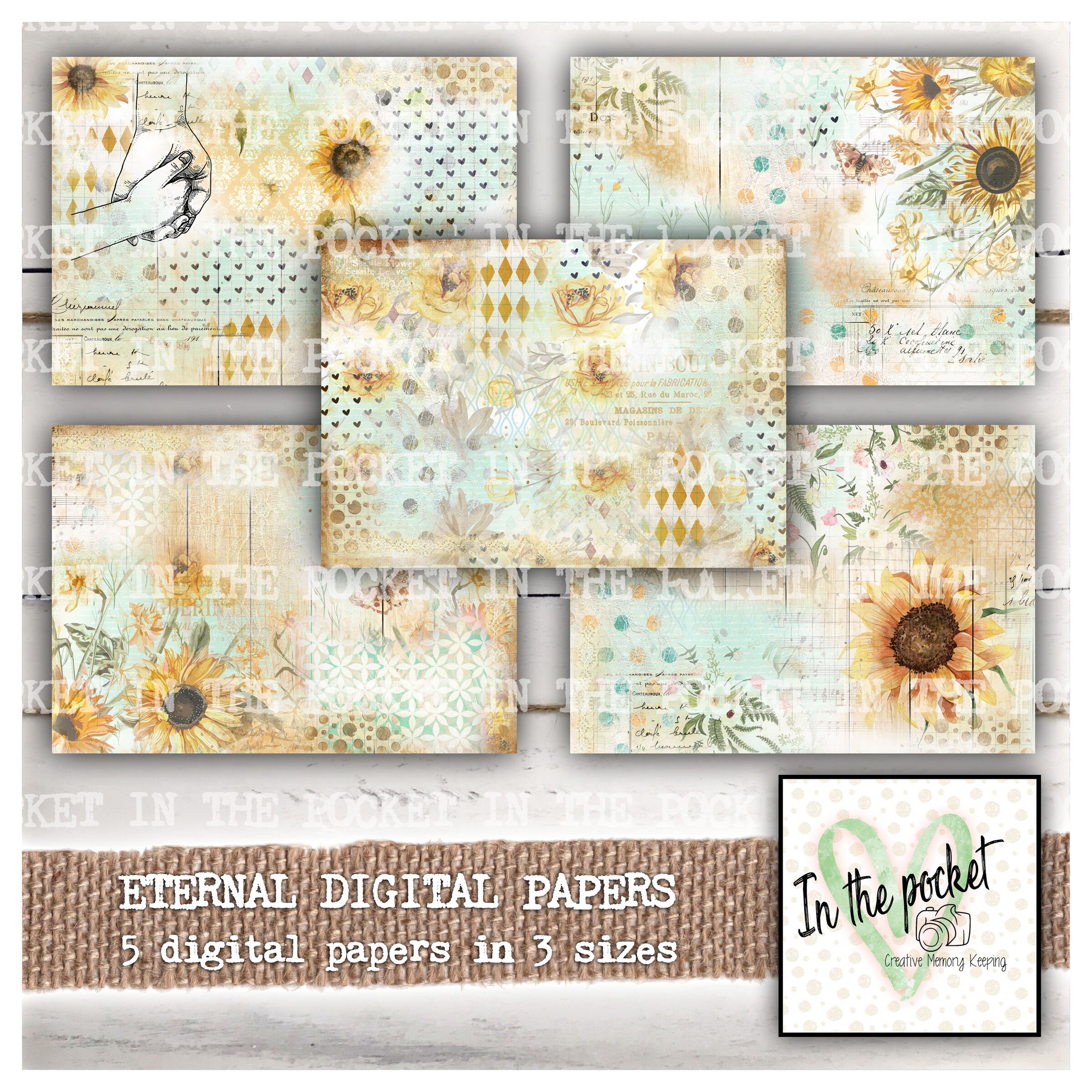 Bundle, Journal, Printable, Summer, Kit, Background Papers, Download ...