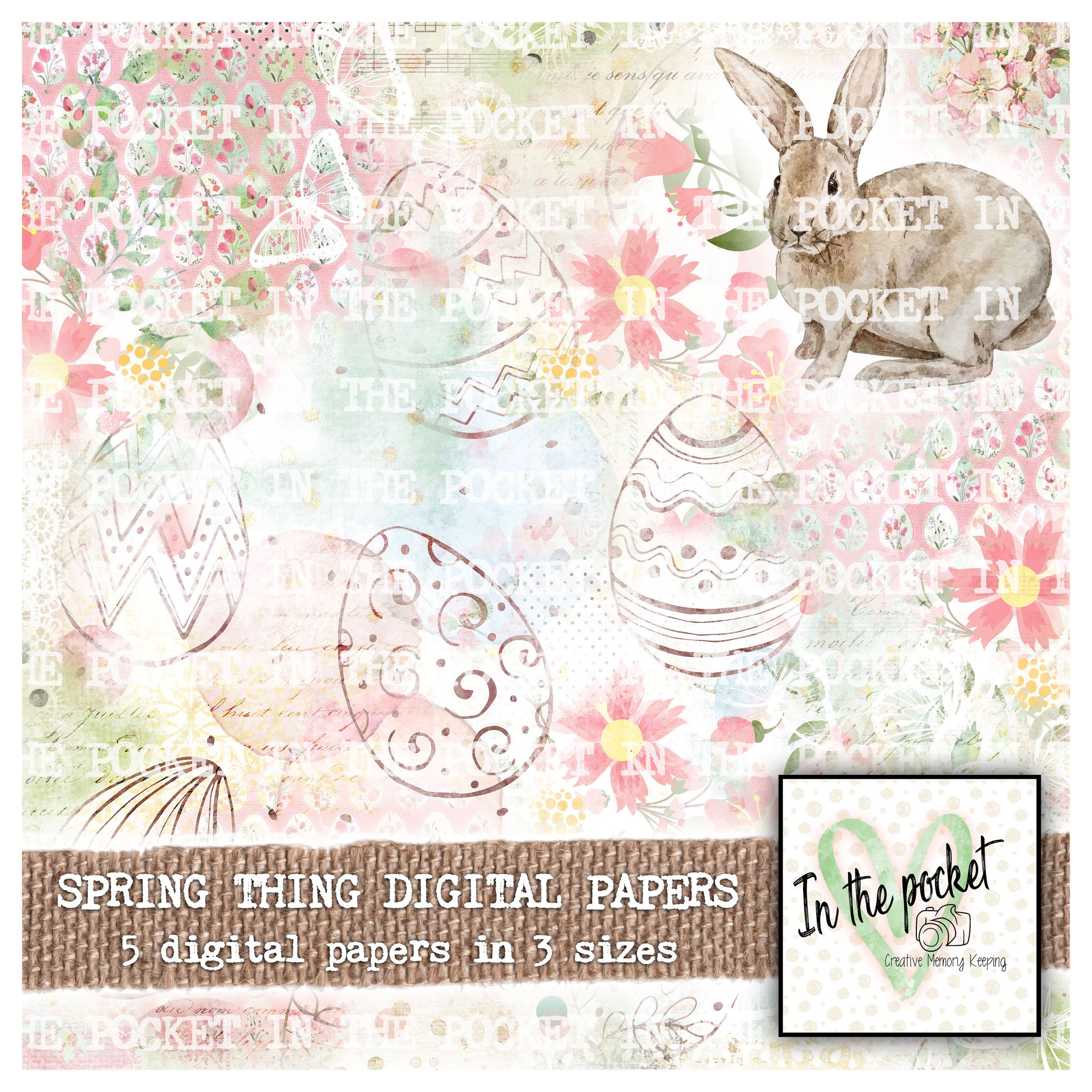 Spring Printable Papers Spring Thing Easter April - Etsy