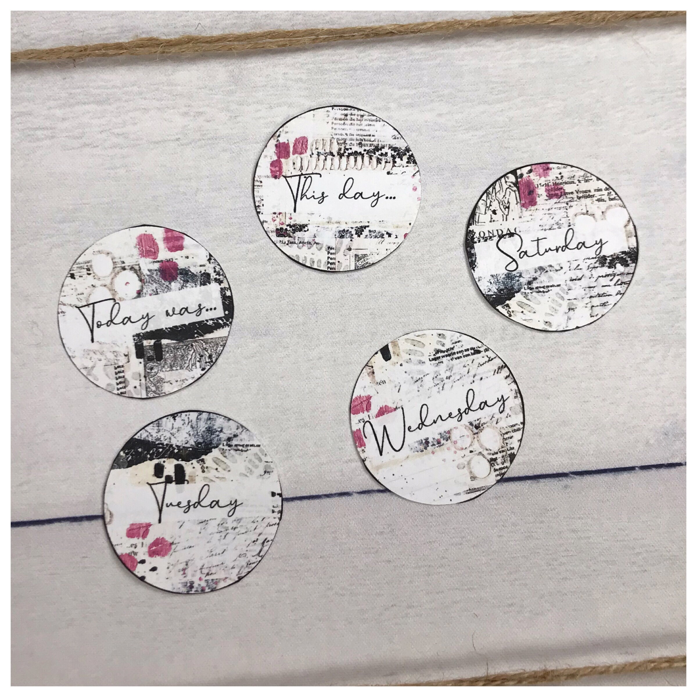 Dates, Printable, Digital Download, Scrapbook, Journal, Paper, Vintage ...