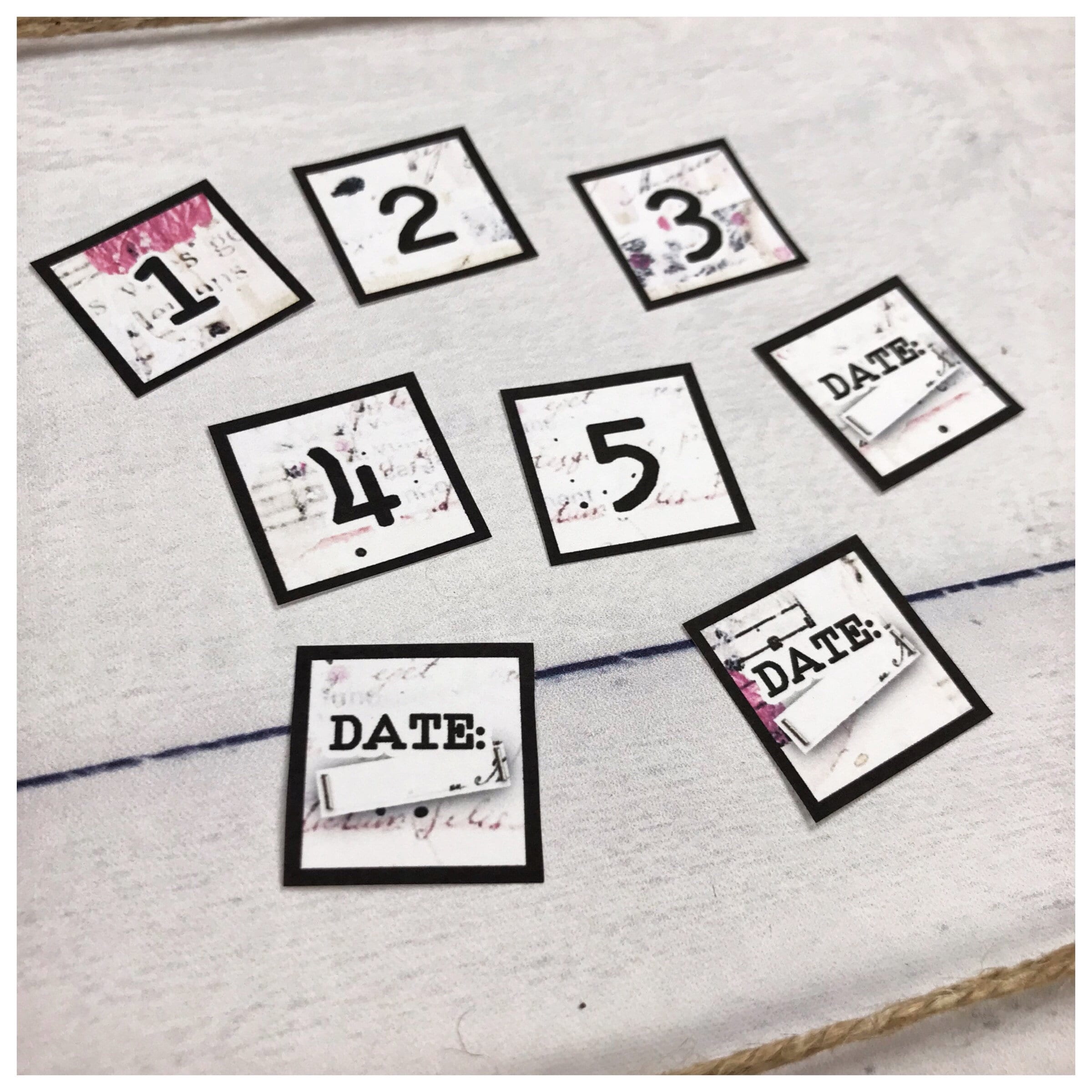 Dates, Printable, Digital Download, Scrapbook, Journal, Paper, Vintage ...