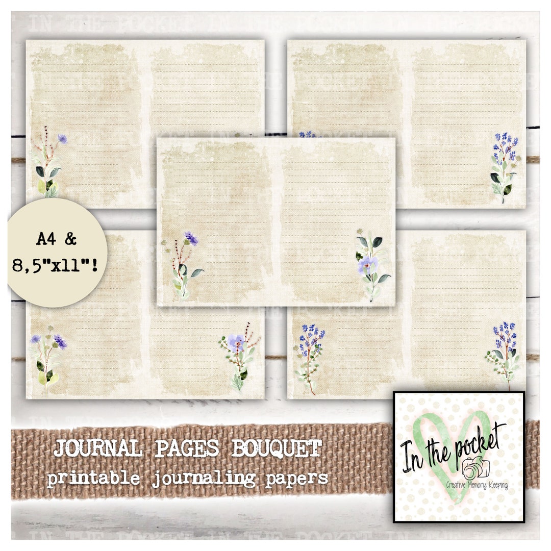 Journal Pages, Writing Paper, Stationery, Notepaper, Printable, Papers ...
