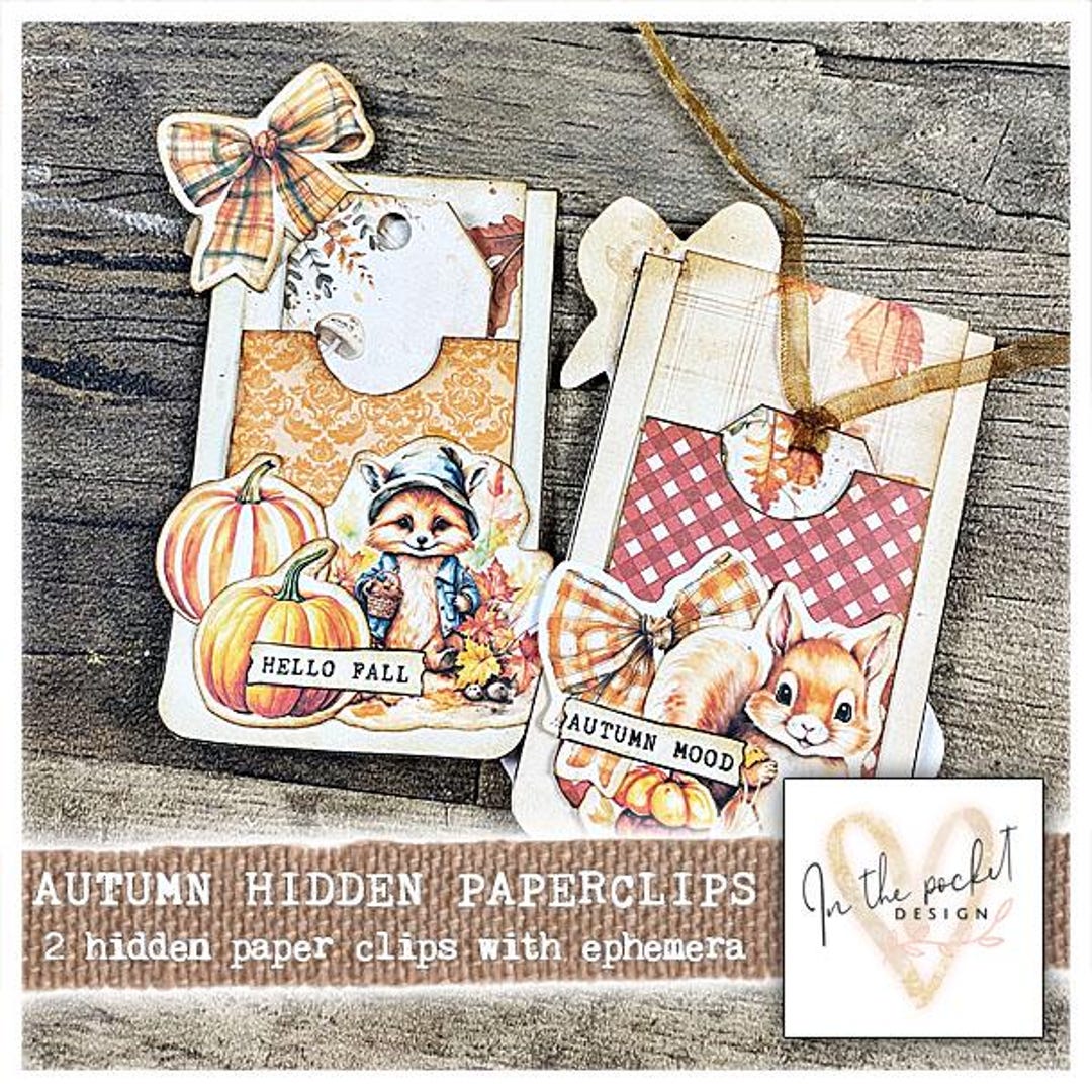 Hidden Paperclip, Autumn, Fall, Bookmark, Journal, Printable, Digital ...