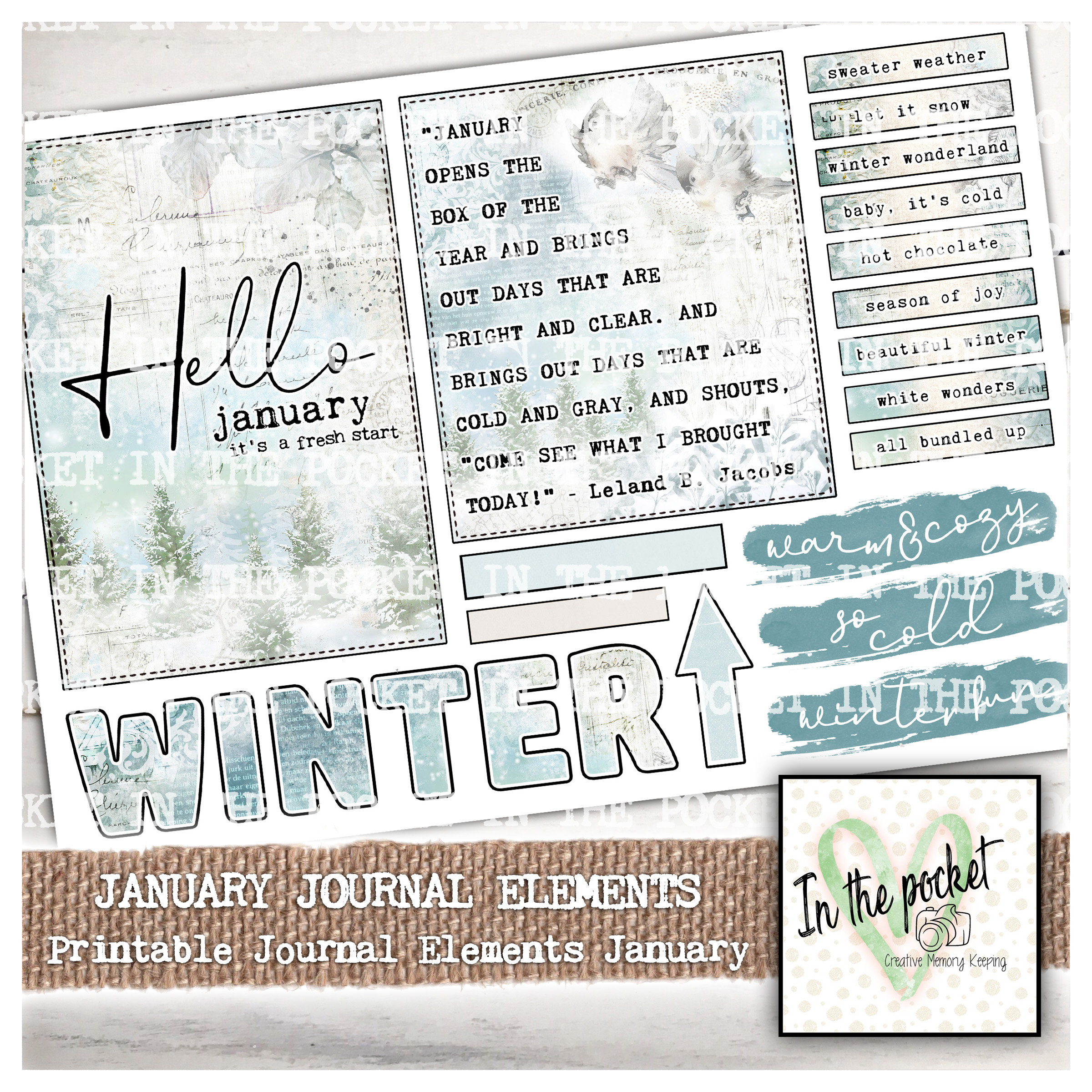 Winter, Winter Feelings, Quotes, Words, Printable, Digital Download ...