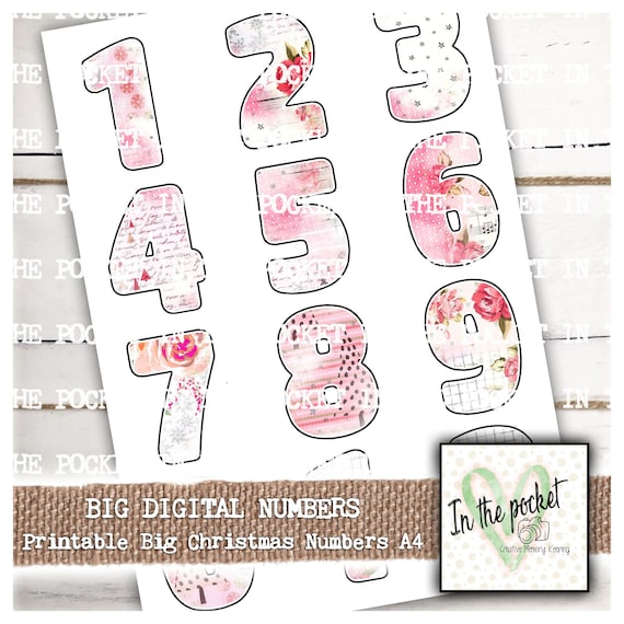 Big Numbers Christmas Printable Digital Download Journal - Etsy