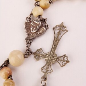 Antique Silver Angel Rosary - Etsy