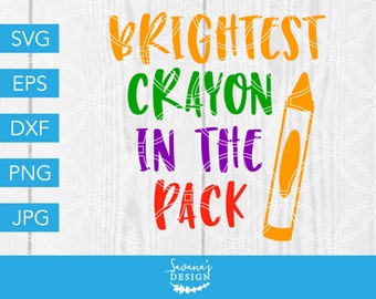 Crayon box svg | Etsy