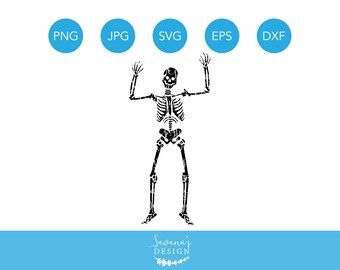 Skeleton svg Halloween SVG cut files Dancing skeleton SVG | Etsy