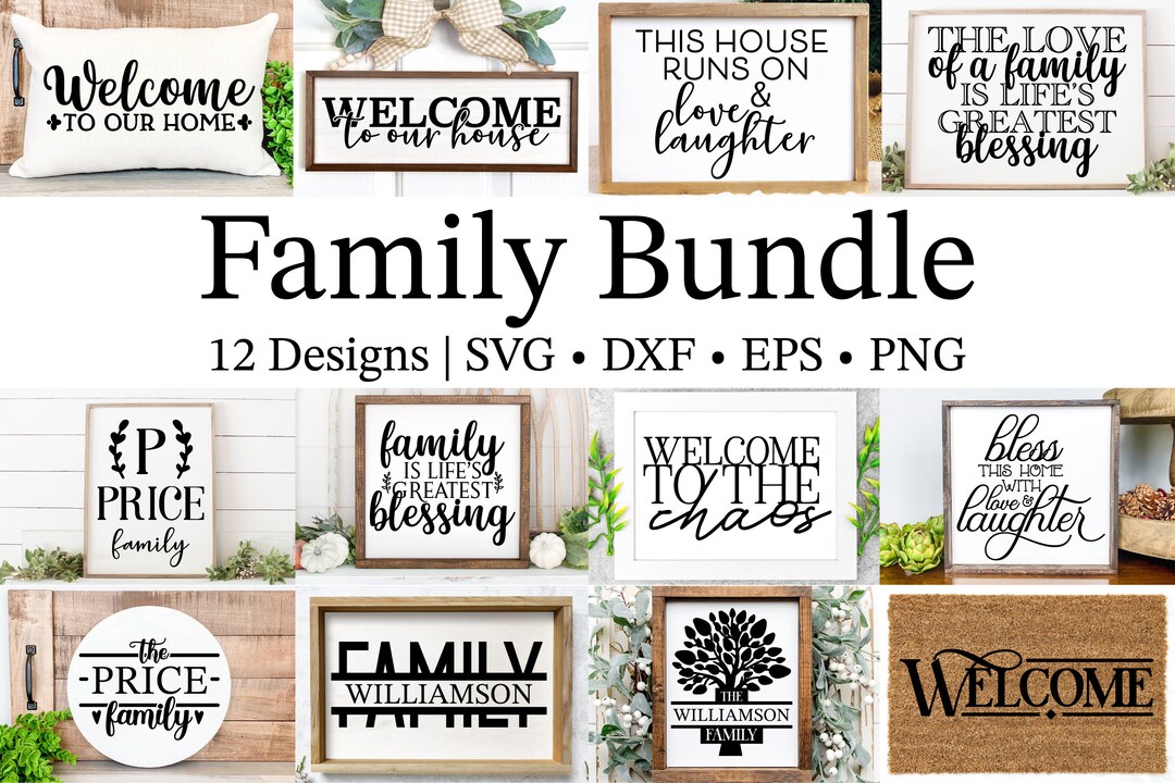 Family SVG Bundle, Family Quote SVG, Family SVG, Welcome to Our Home ...