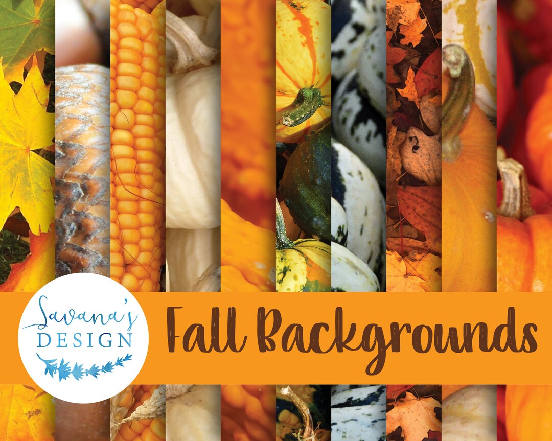 Fall Leaves Digital Paper, Autumn Leaves Digital Paper, Autumn ...