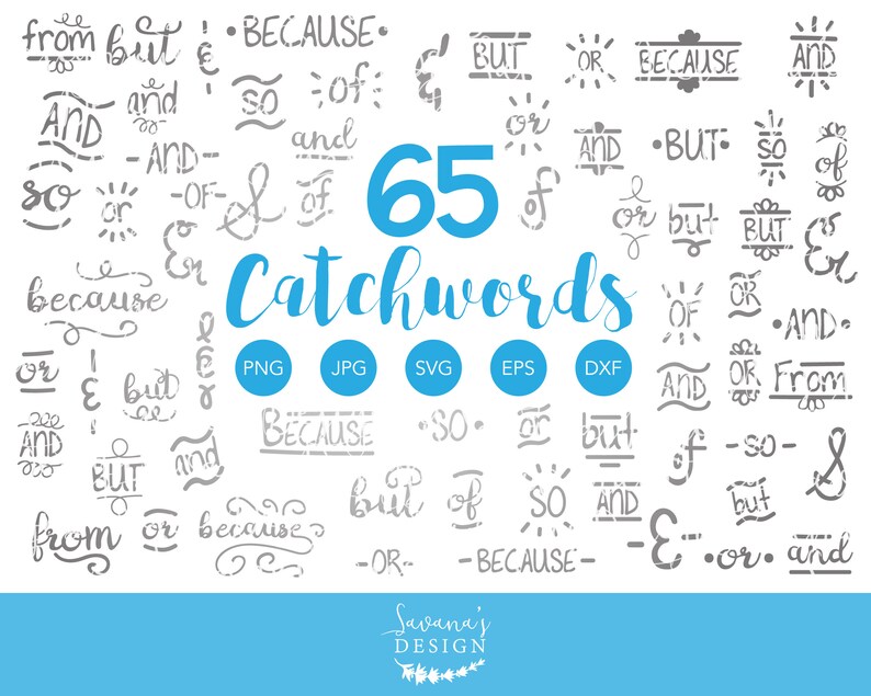 Catchword Ampersands Clipart Hand Drawn Elements - Etsy