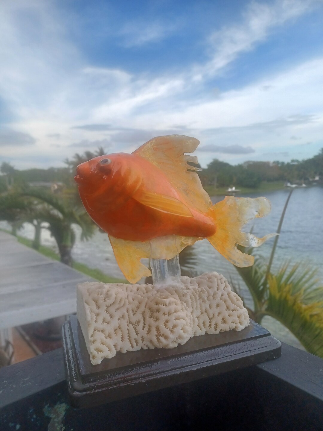 Gold Fish Sculpture - Etsy