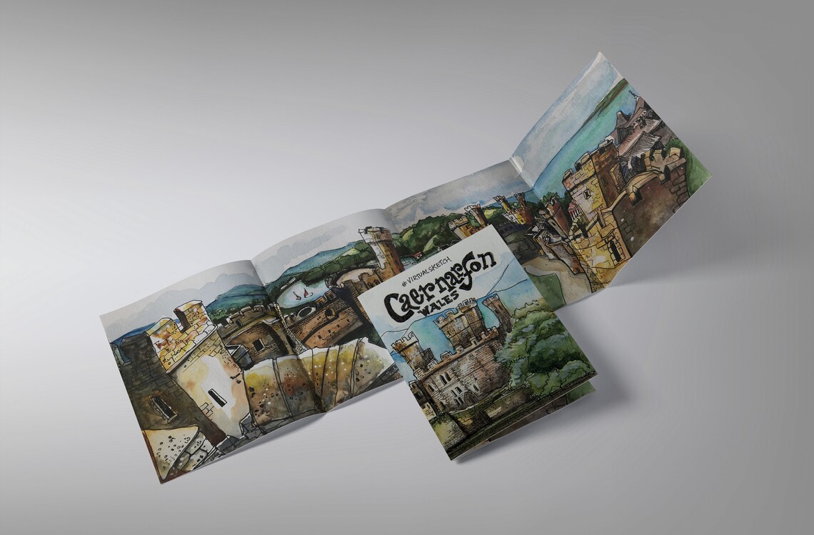 Virtual Sketches - Concertina Booklet Illustrated Book Zine Drawing ...