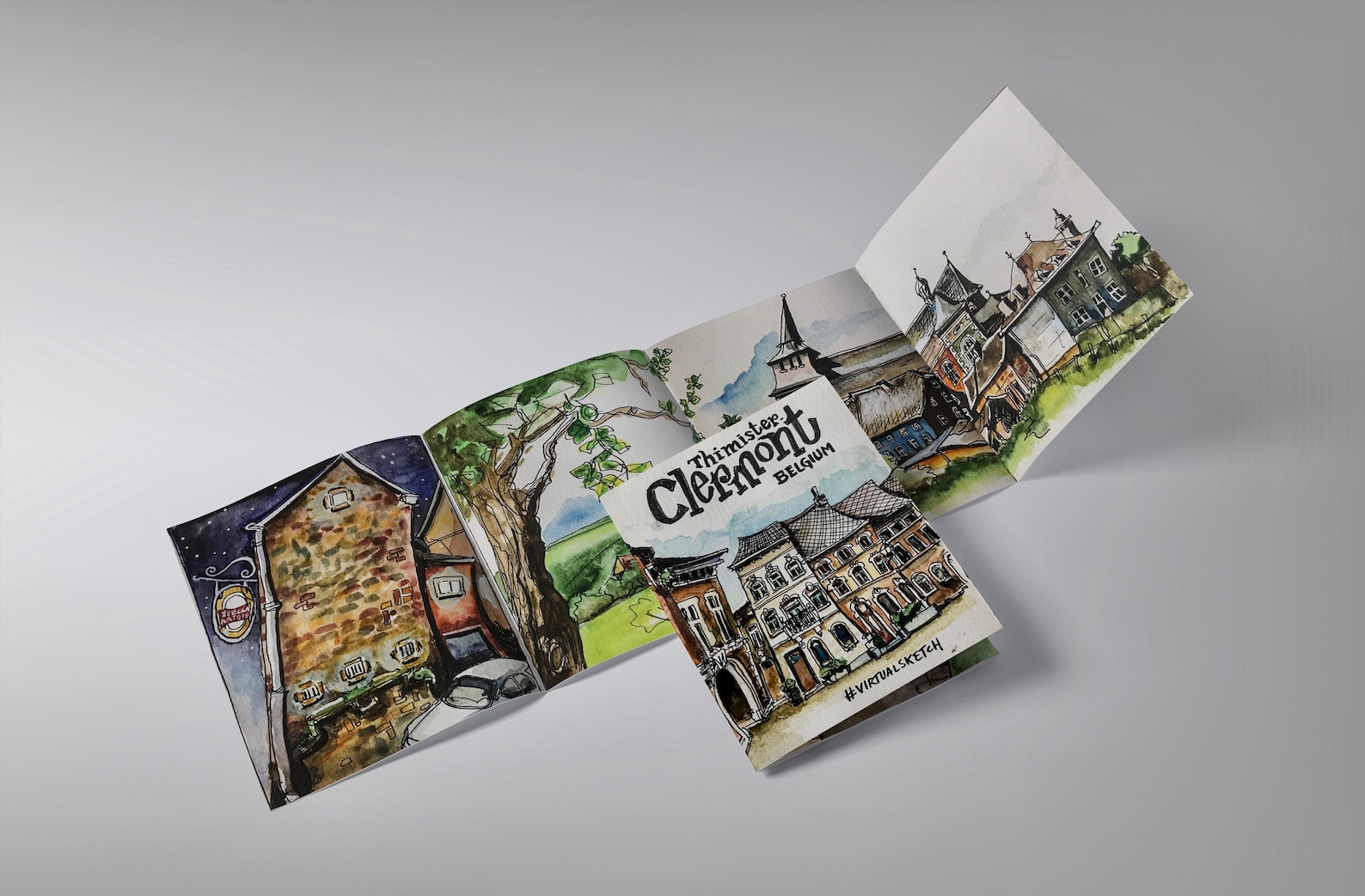 Virtual Sketches - Concertina Booklet Illustrated Book Zine Drawing ...