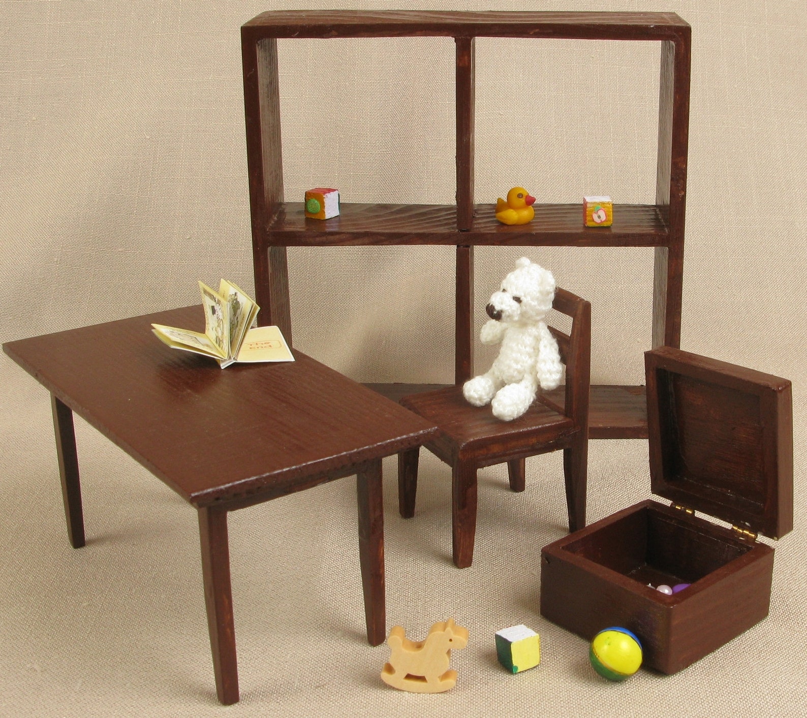 Playroom Set for Dolls Toys for Dollhouse Wooden Furniture - Etsy