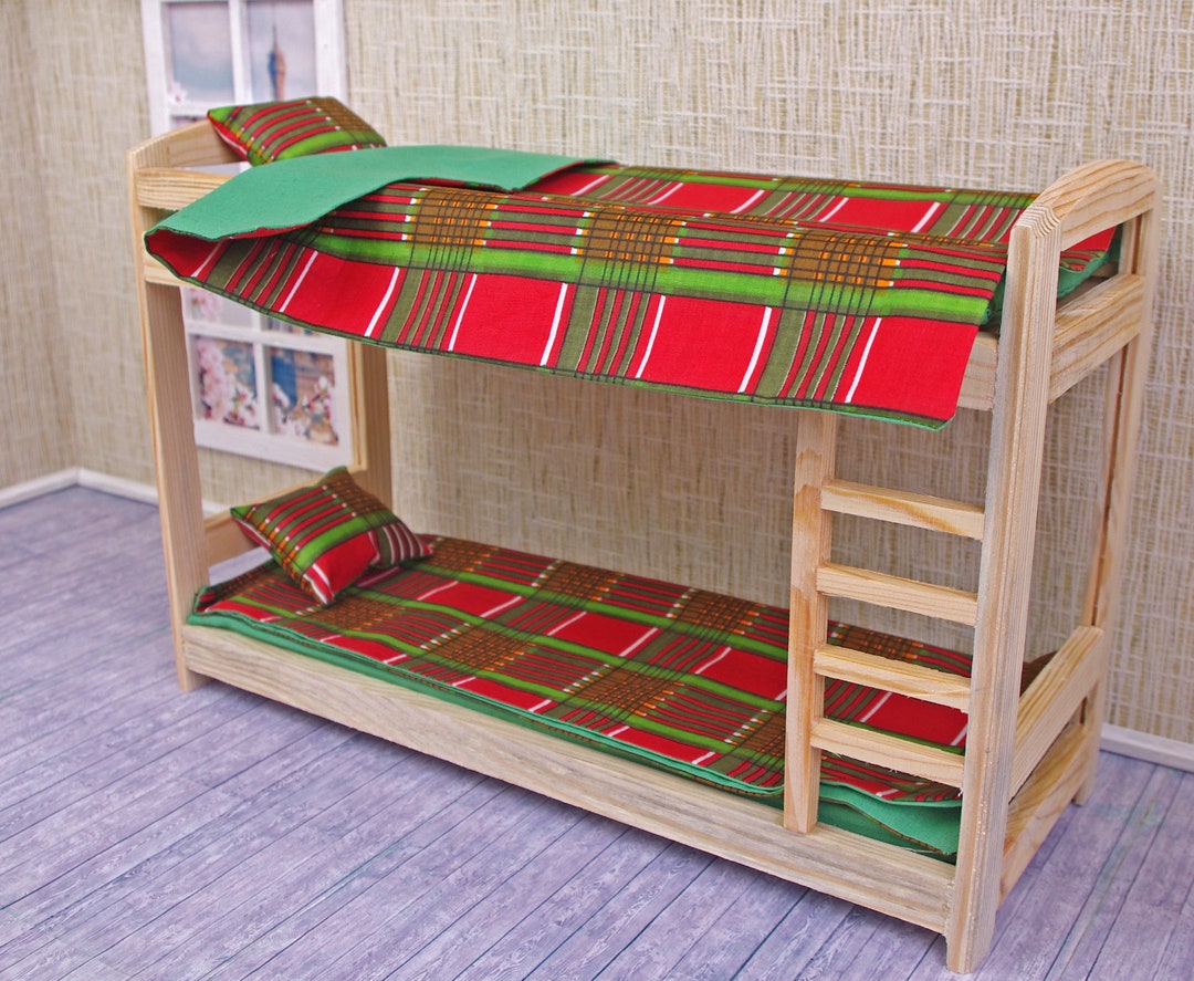 Bunk Bed DIY Kit DOLLHOUSE, Wooden Furniture for Dolls, Self-production ...