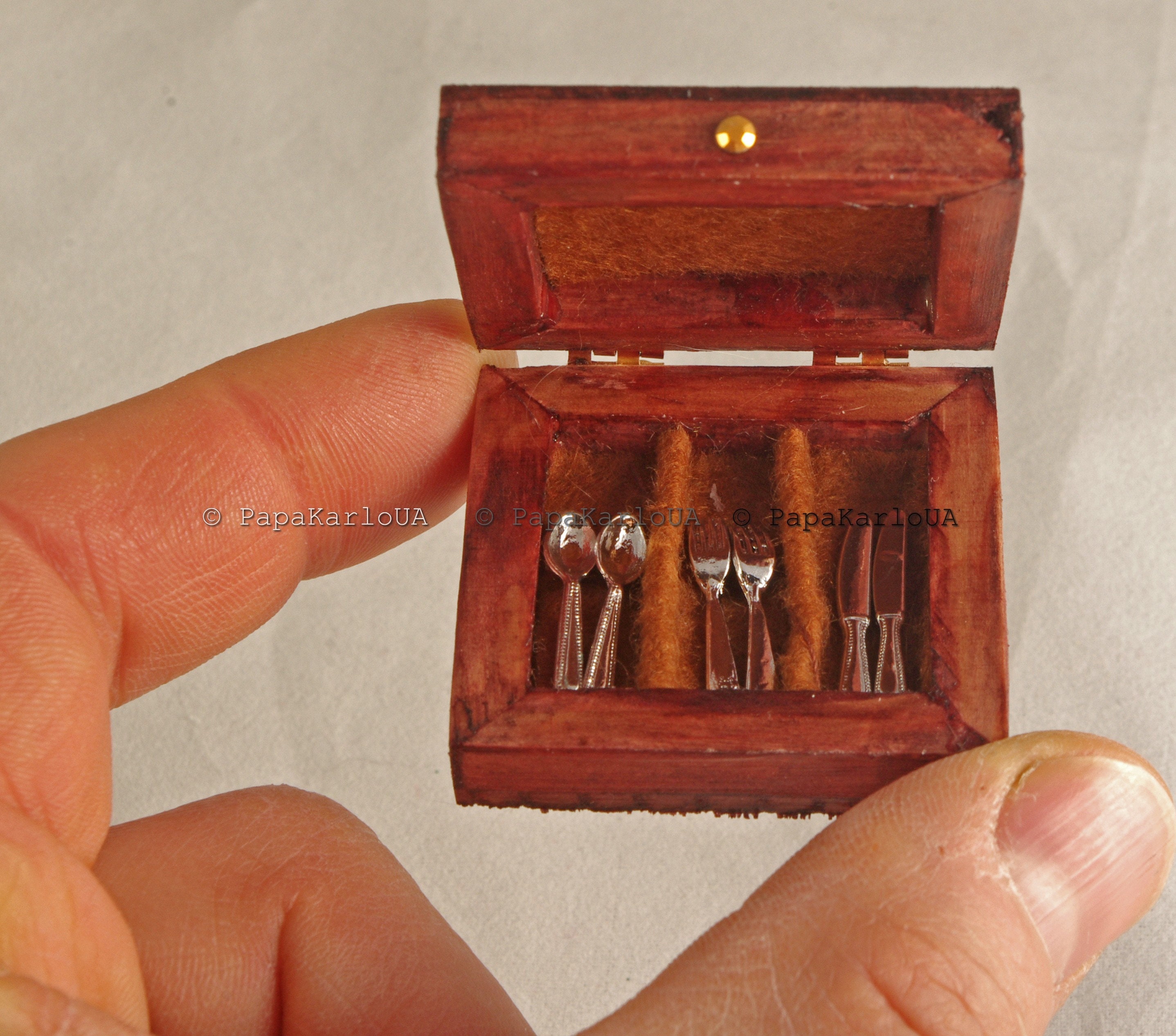 Dollhouse Miniatures Decor Accessories CUTLERY Set & Organizer - Etsy ...