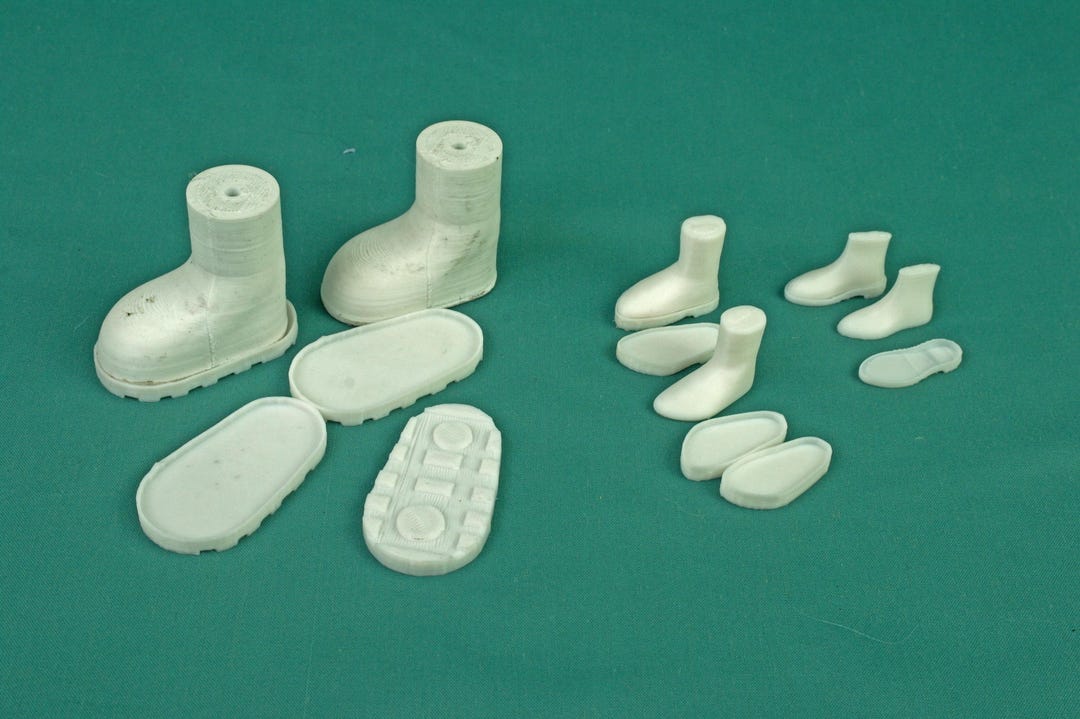 3D Printed Doll Shoe Lasts: Miniature Shoe Molds, DIY Craft Supply - Etsy