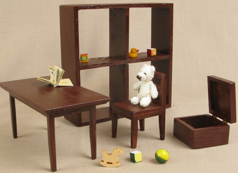 Playroom Set for Dolls Toys for Dollhouse Wooden Furniture - Etsy