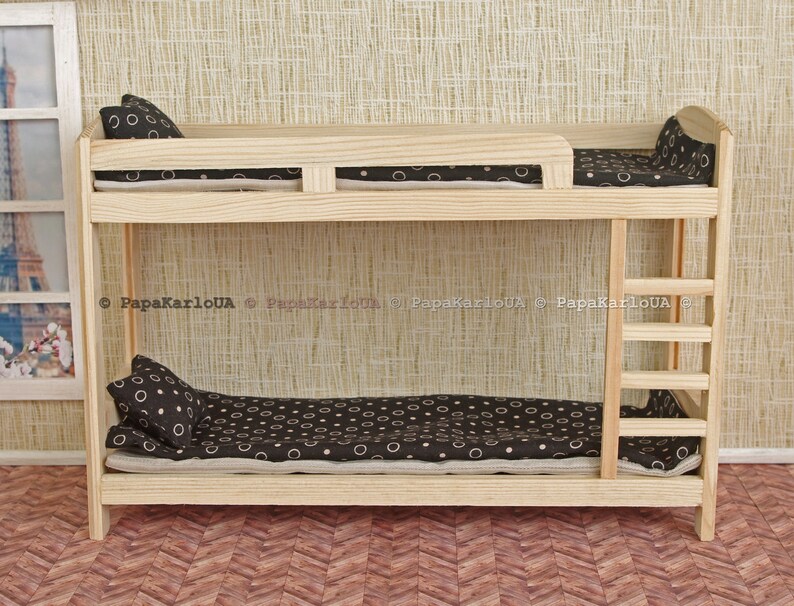 Bunk Bed DIY Kit DOLLHOUSE Wooden Furniture for Barbie | Etsy