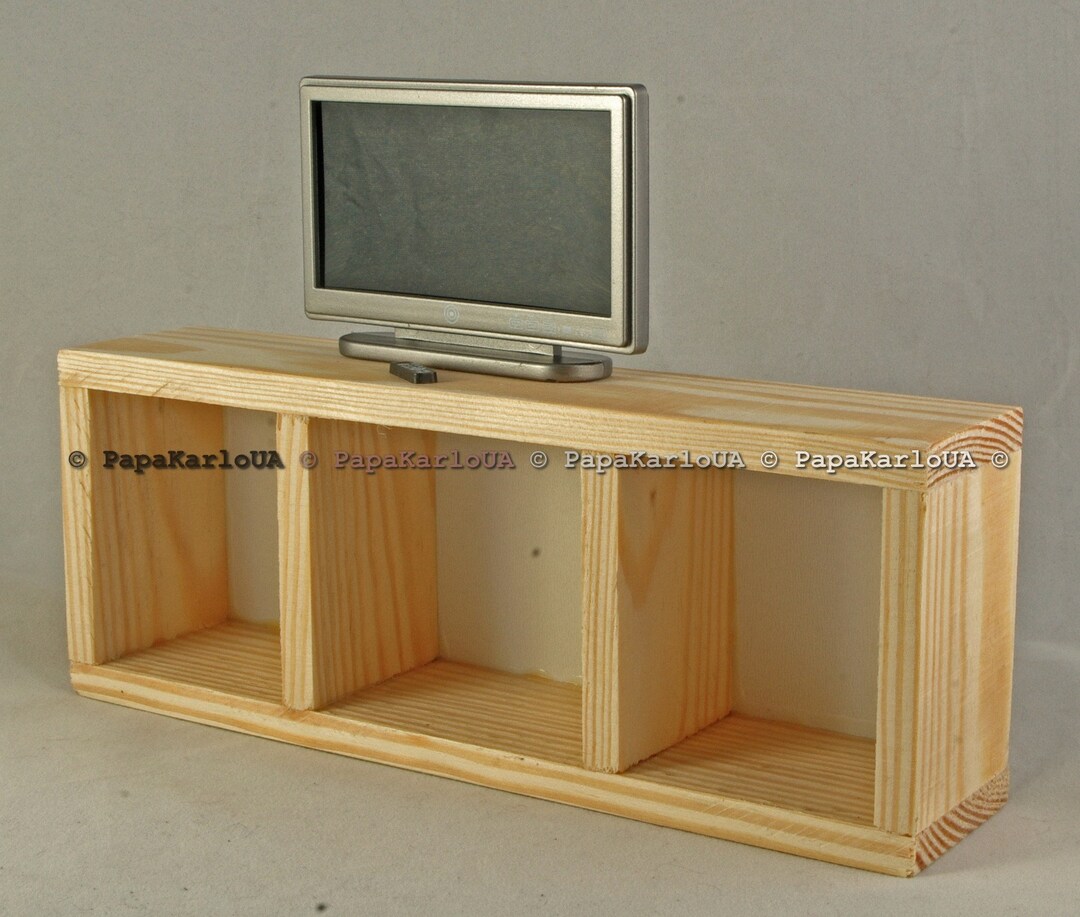 TV STAND Tvset Flower Stand Dollhouse Wooden Furniture Role - Etsy Canada