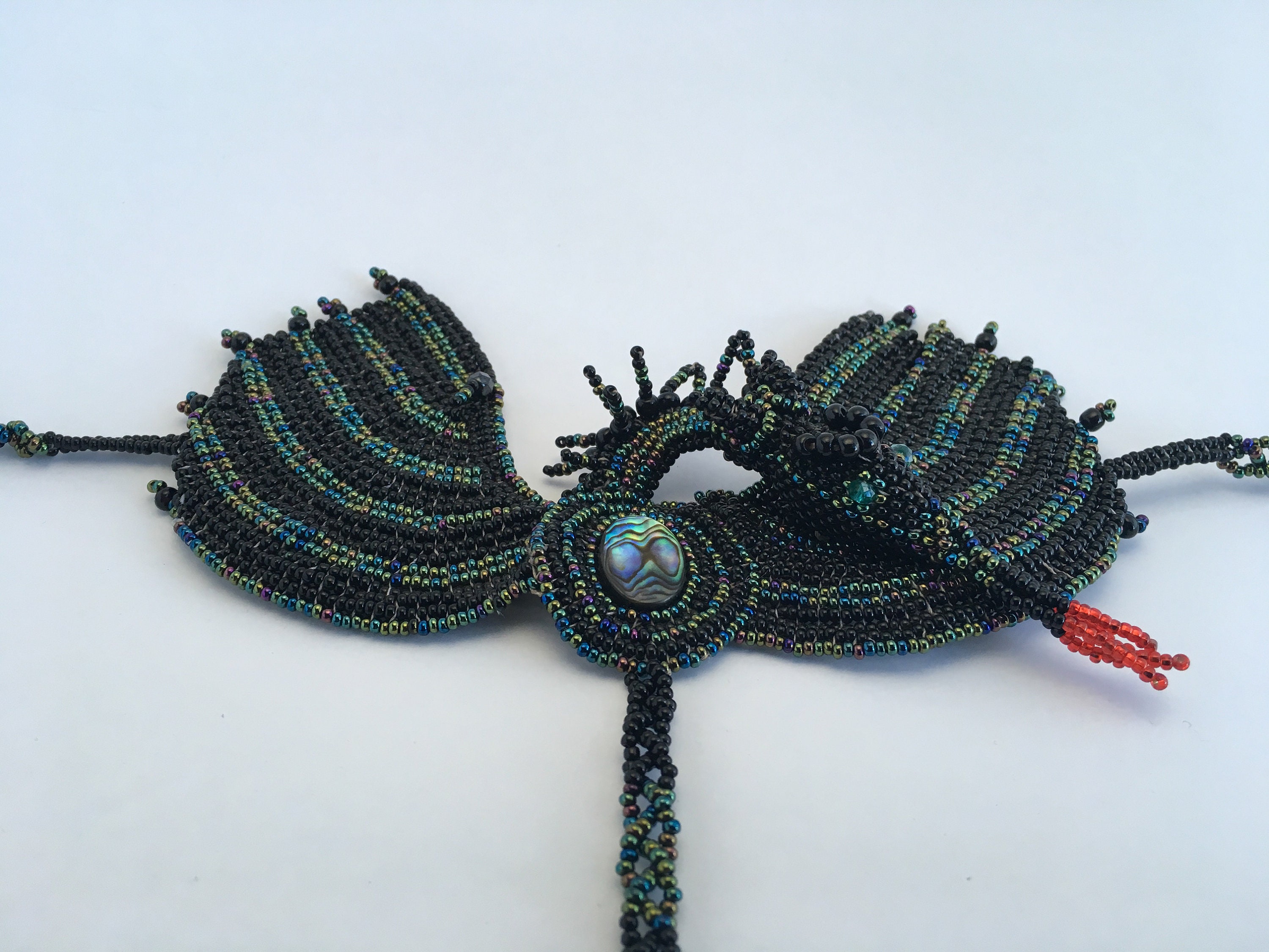 Black Beaded Dragon Choker Goth Choker, Medieval Necklace, Dragon ...