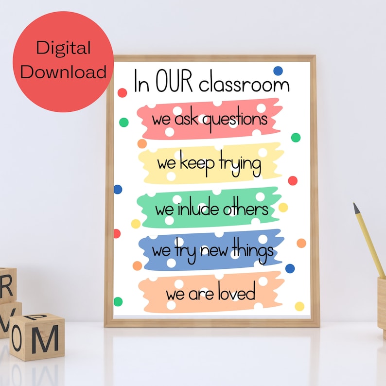 In Our Classroom Sign in This Classroom Poster Classroom - Etsy