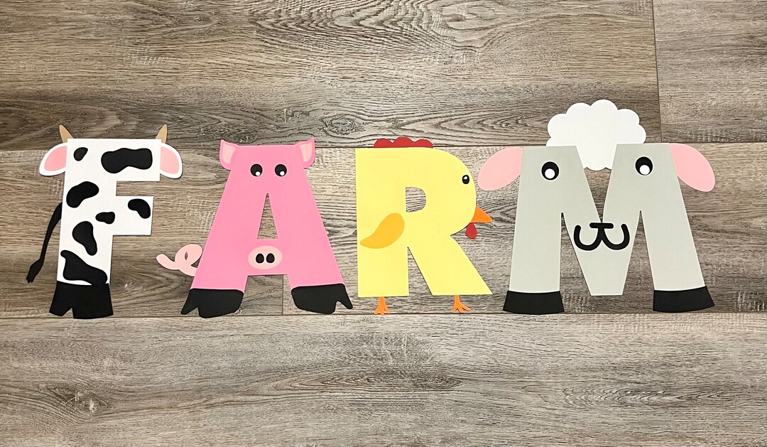 FARM Bulletin Board Letters, FARM Birthday Party Decor, FARM Animal ...