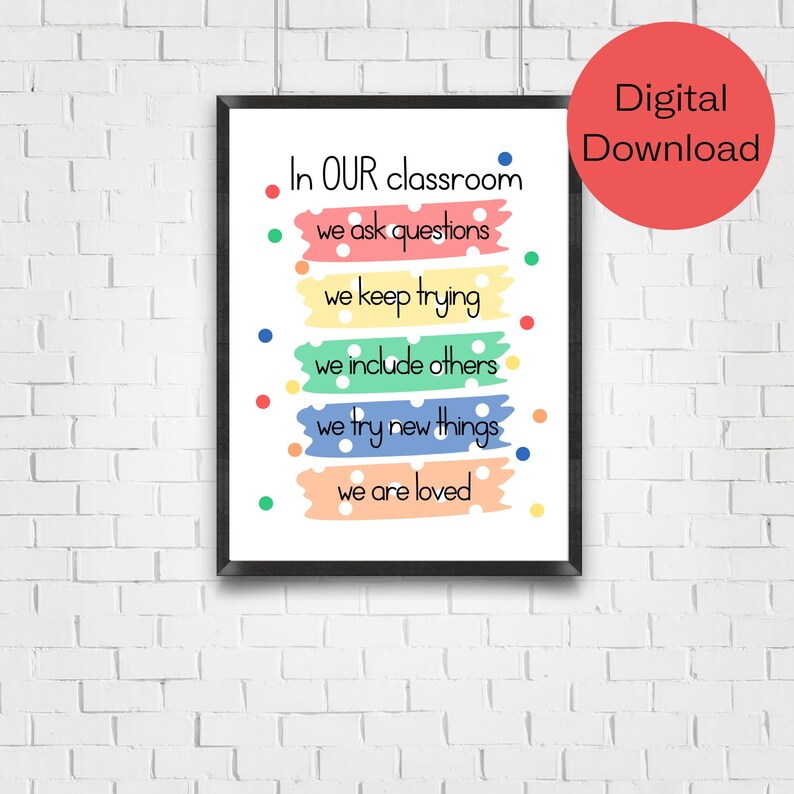 In Our Classroom Sign, in This Classroom Poster, Classroom Rules Wall ...