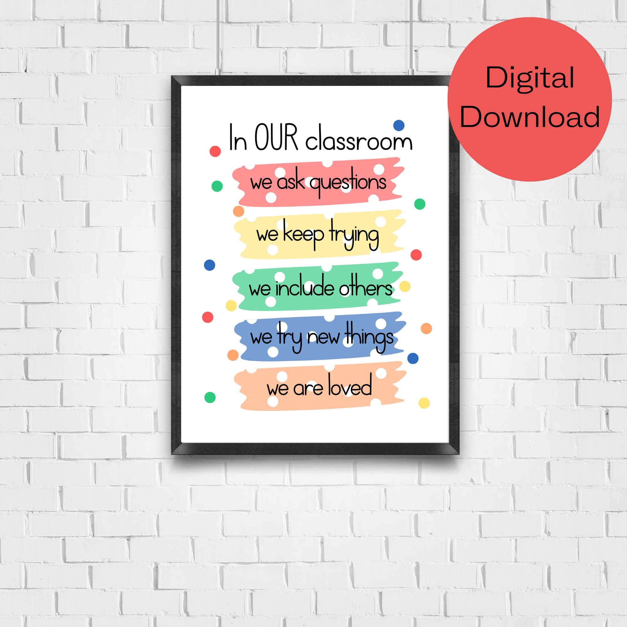 In Our Classroom Sign, in This Classroom Poster, Classroom Rules Wall ...