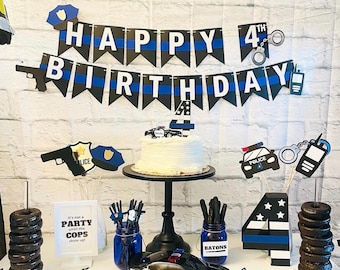 Police Birthday Banner - Etsy