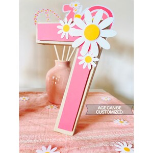 Daisy Birthday 3D Number, Daisy Paper Mache Standing Number, Wild One ...