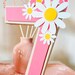 Daisy Birthday 3D Number, Daisy Paper Mache Standing Number, Wild One ...
