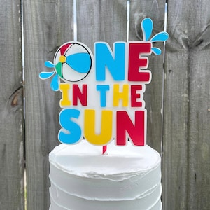 One in the Sun 1st Birthday Banner, Pool Party Decorations, Summer 1st ...