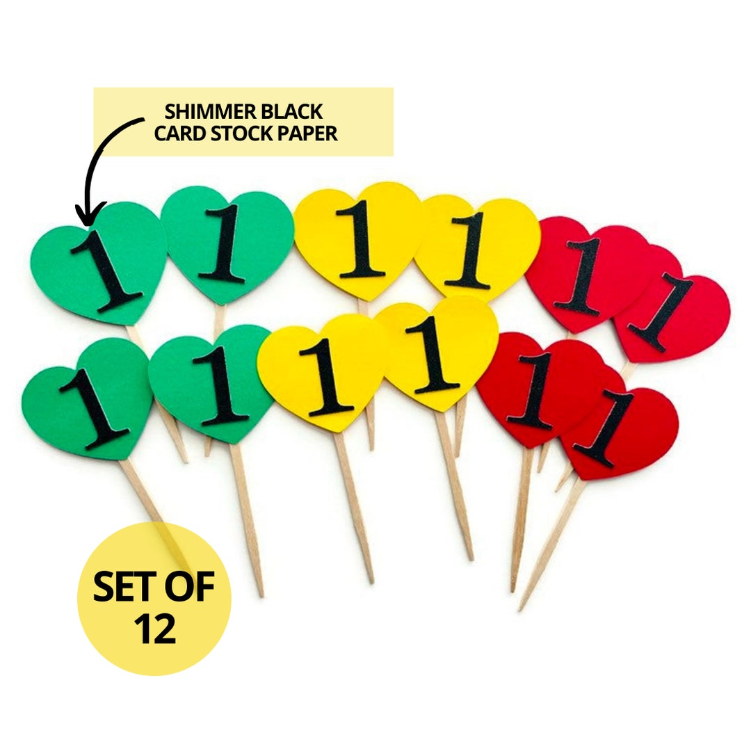 One Love Cupcake Toppers, One Love Birthday Decorations, One Love First ...