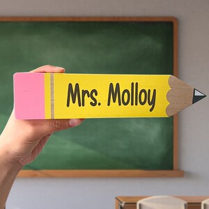 Teacher Classroom Decor, Personalized Teacher Name Desk Decoration ...