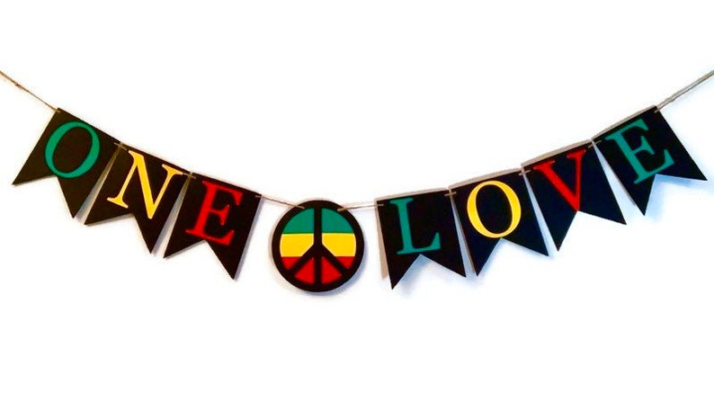 One Love Birthday Banner , One Love Party Decor , One Love Banner , One ...