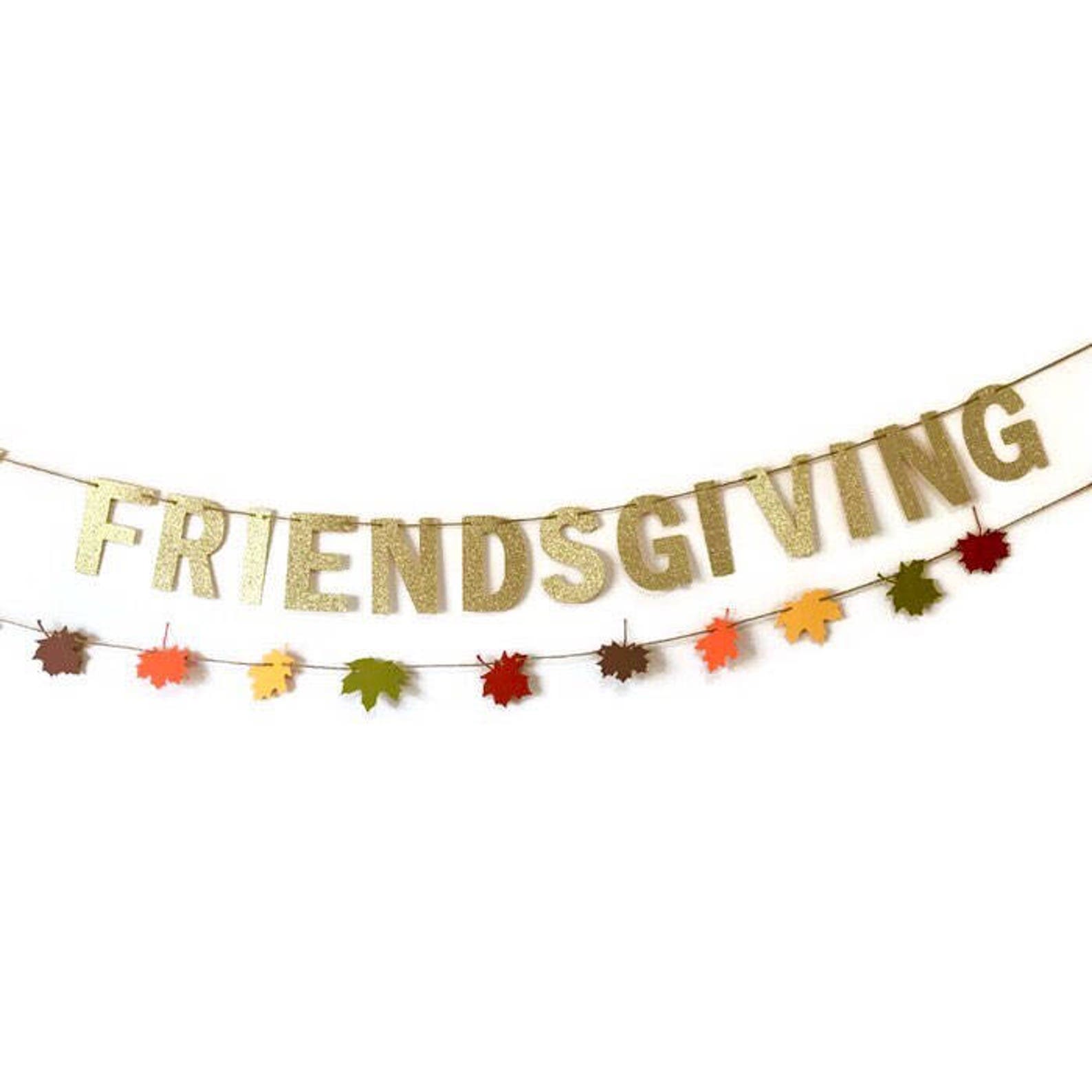 Happy Friendsgiving Banner, Friendsgiving Banner , Thanksgiving Banner ...