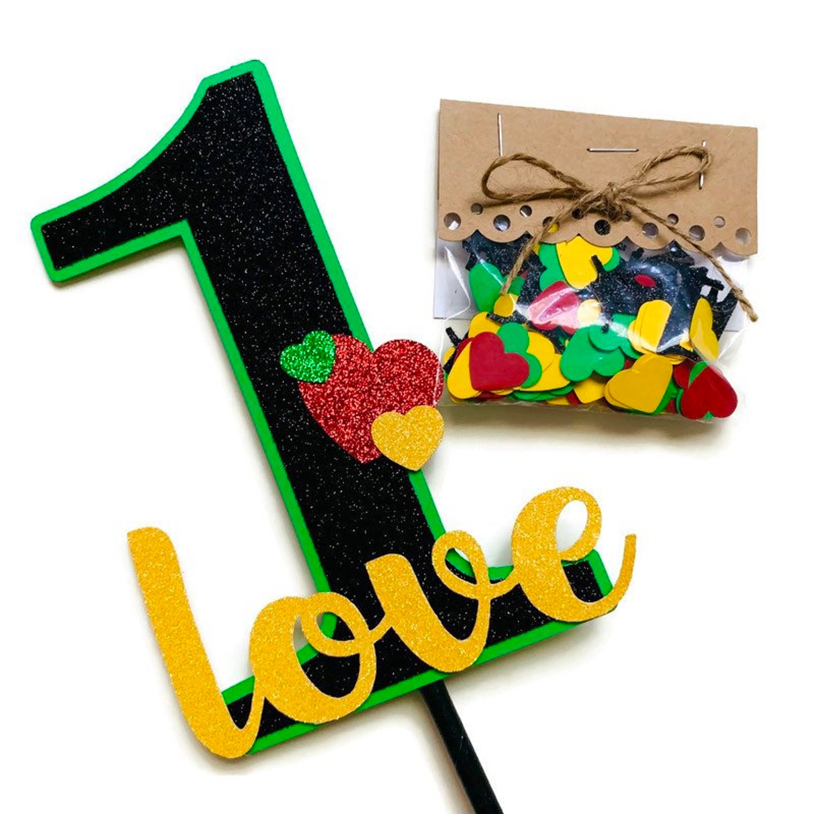 One Love Cake Topper , One Love Birthday , One Love Party Decor , One ...
