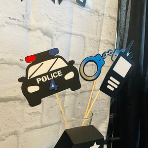 Police Officer Party Props, Police Birthday Party Centerpieces, Law ...