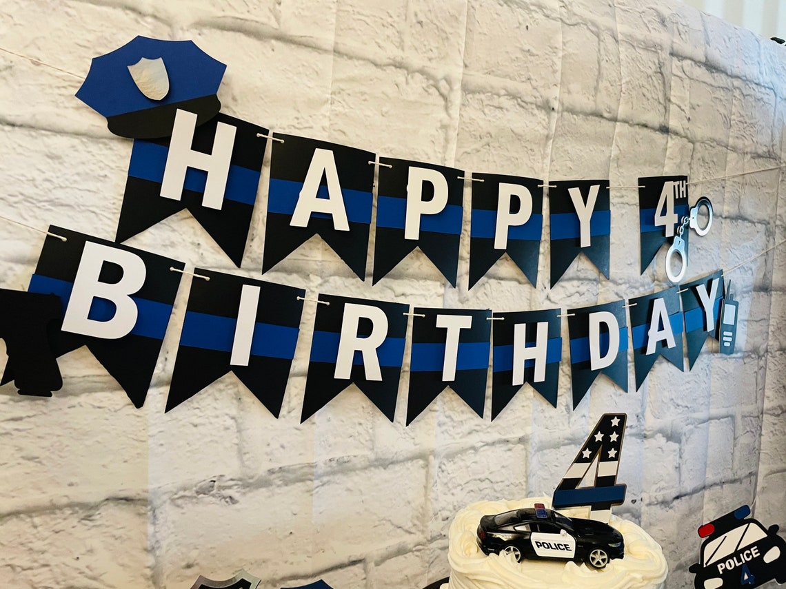 Police Officer Birthday Party Decorations Law Enforcement - Etsy