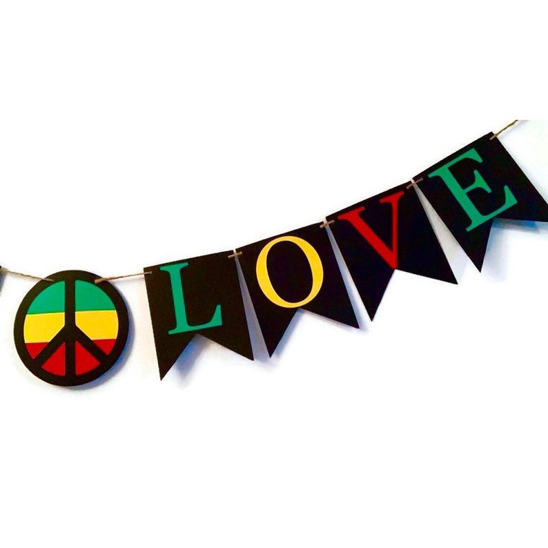 One Love Birthday Banner One Love Party Decor One Love - Etsy