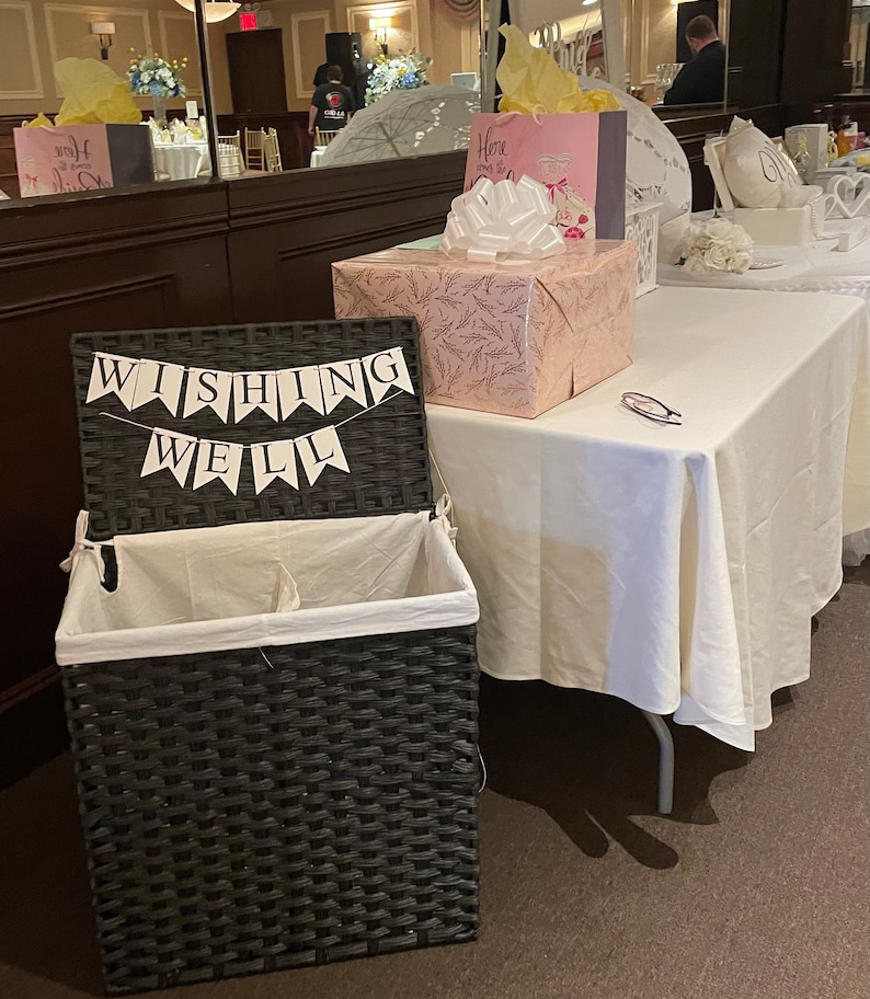 Wishing Well Banner, Bridal Shower Wishing Well Decorations, Bridal ...