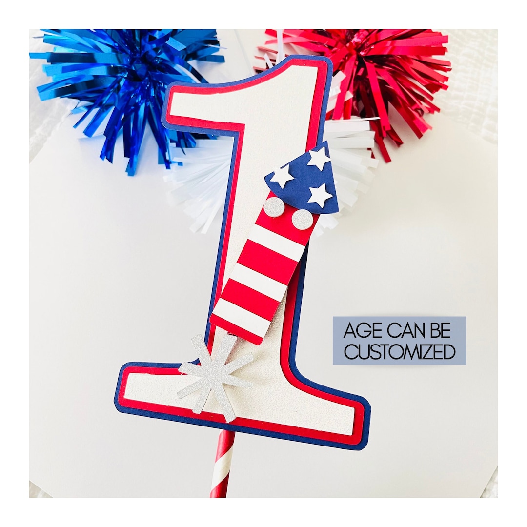 4th Of July Cake Topper Fourth Of July 1st Birthday Party Etsy 4th-of-july-cake-topper-fourth-of-july-1st-birthday-party-etsy