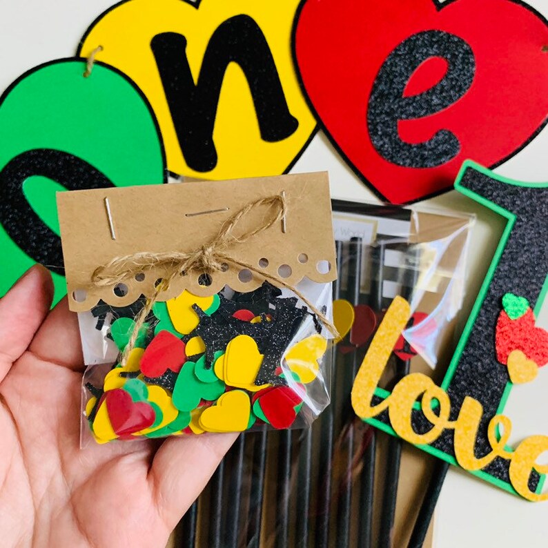 One Love Confetti One Love Party Decor One Love Theme - Etsy