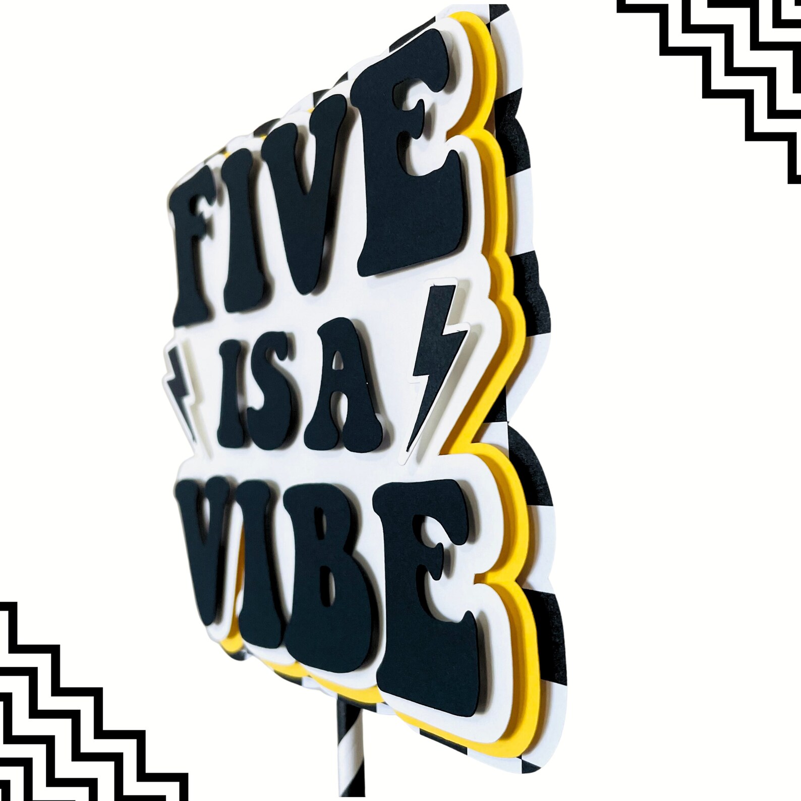 Five is a Vibe Birthday Party Decorations, 5 is a Vibe Cake Topper ...