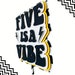 Five is a Vibe Birthday Party Decorations, 5 is a Vibe Cake Topper ...