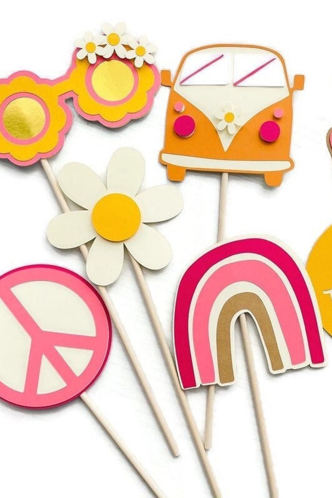 Groovy Birthday Party Decorations, Groovy One Photo Booth Props, 70s ...