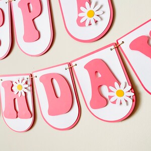 Daisy Birthday Banner, Groovy One Party Decorations, Hippie 1st ...